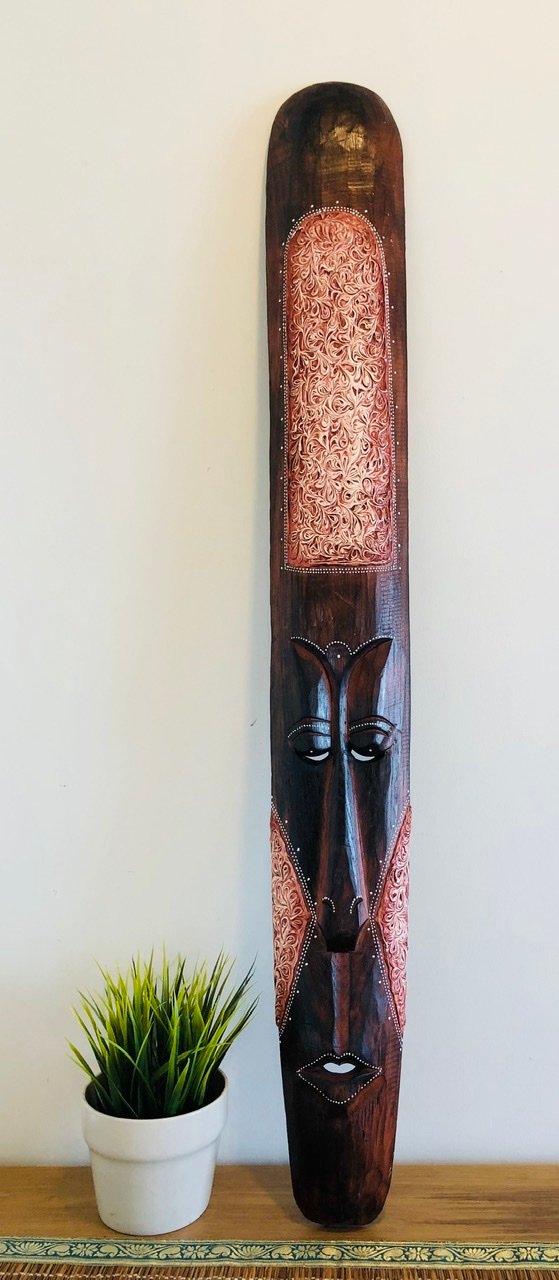 Tall Wooden Mask (Light Brown) – Welcome to JustFab